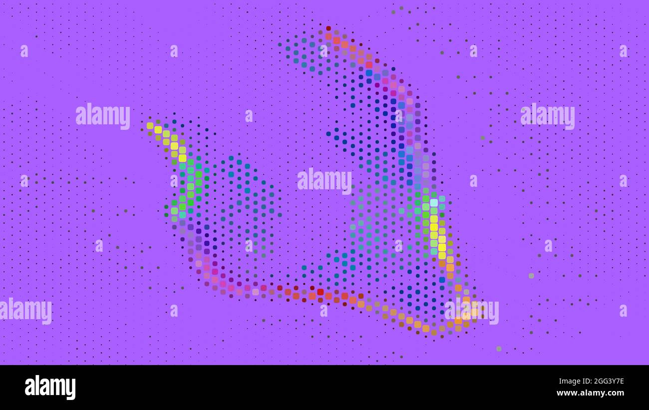 Abstract gradient background. Dots style. 2D rendering digital ...