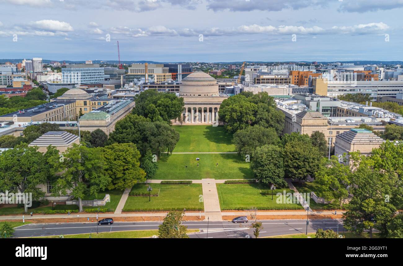 Aerial view of the Great Dome of Massachussets Institute of Technology ...