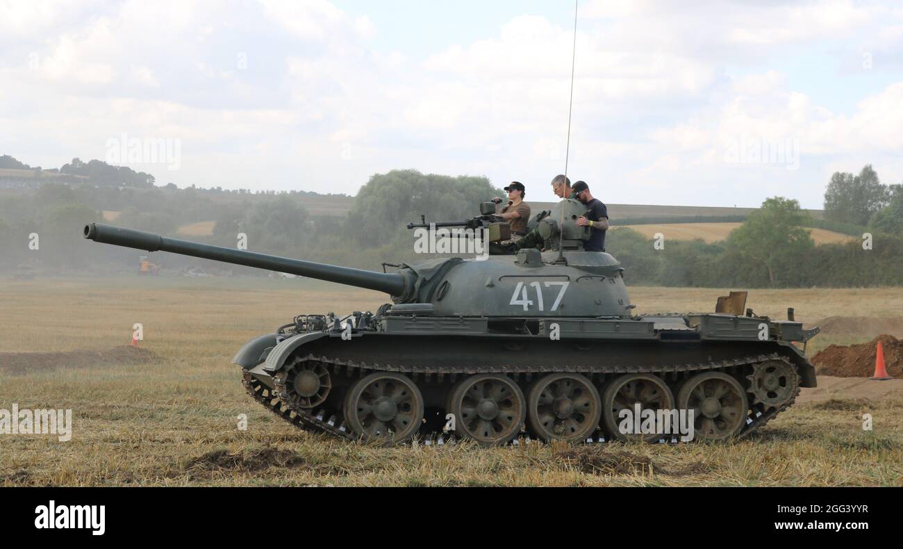 Tanks, Trucks and Firepower Show, Rugby, August 2021 - Tank Display / Russian T54 Stock Photo ...