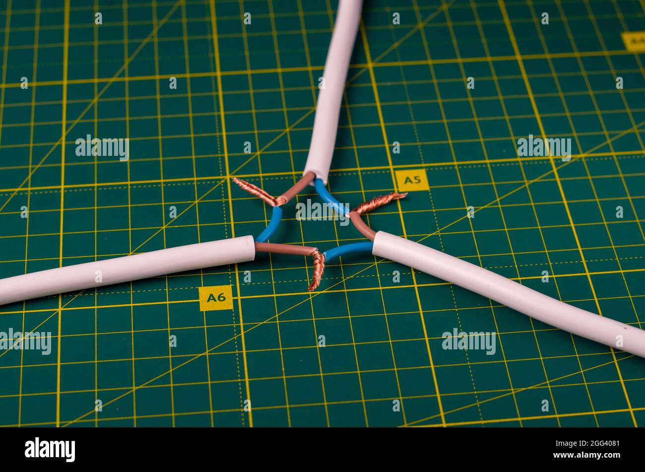 electrical wire connection computer patch cord Stock Photo - Alamy