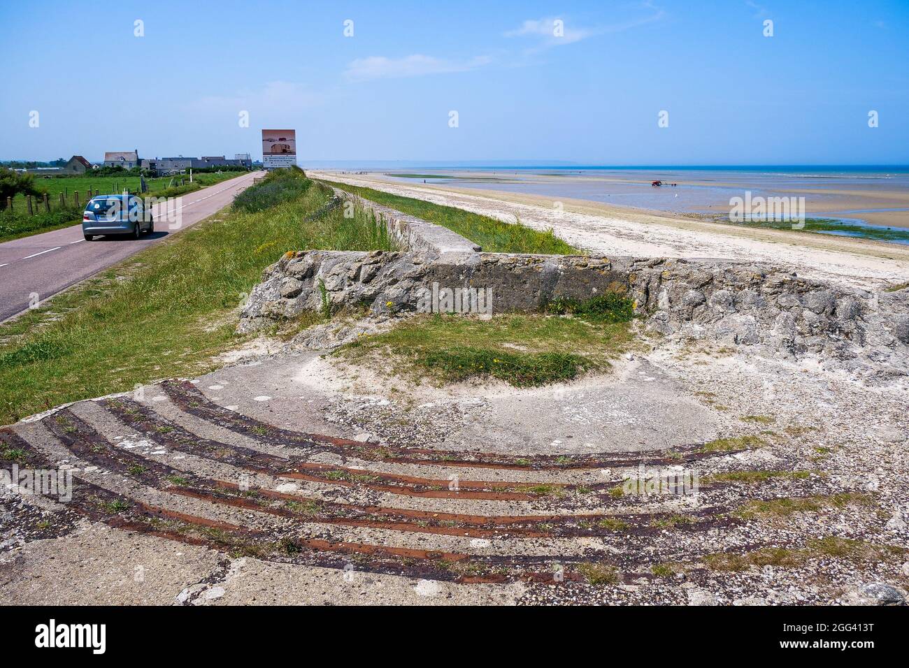 WWII German Blockhaus, Channel coast in Utah Beach area, Manche ...