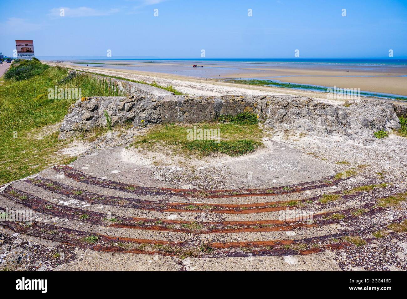 WWII German Blockhaus, Channel coast in Utah Beach area, Manche ...