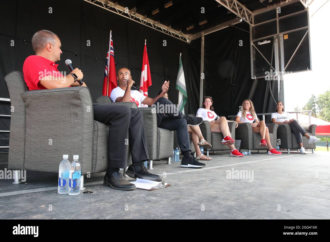 Aug 28 2021, Labatt Park, London Ontario Canada. Celebration for ...