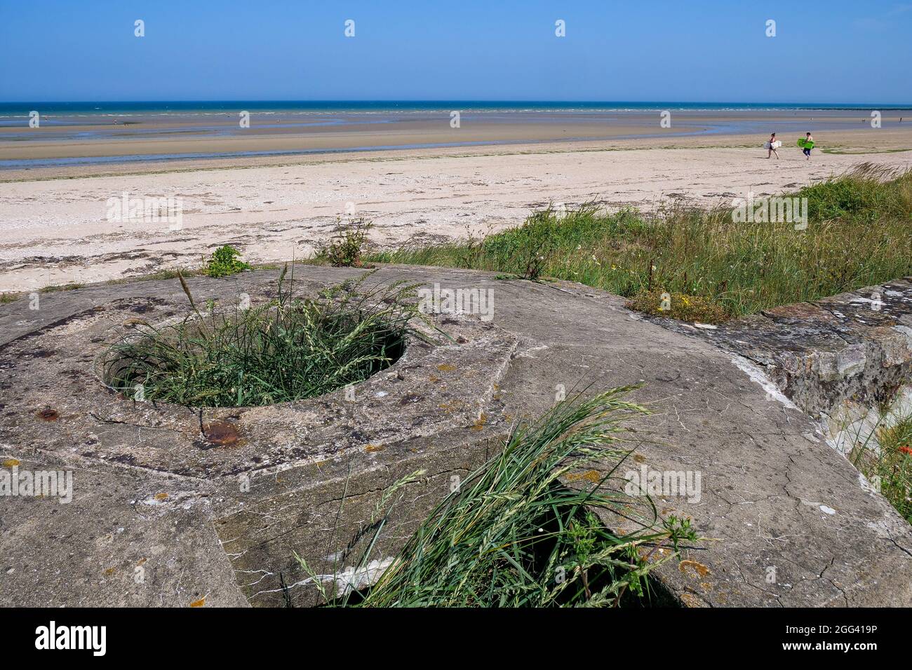 WWII German Blockhaus, Channel coast in Utah Beach area, Manche ...