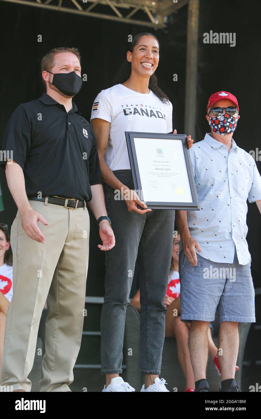 Aug 28 2021, Labatt Park, London Ontario Canada. Team Canada Womans ...