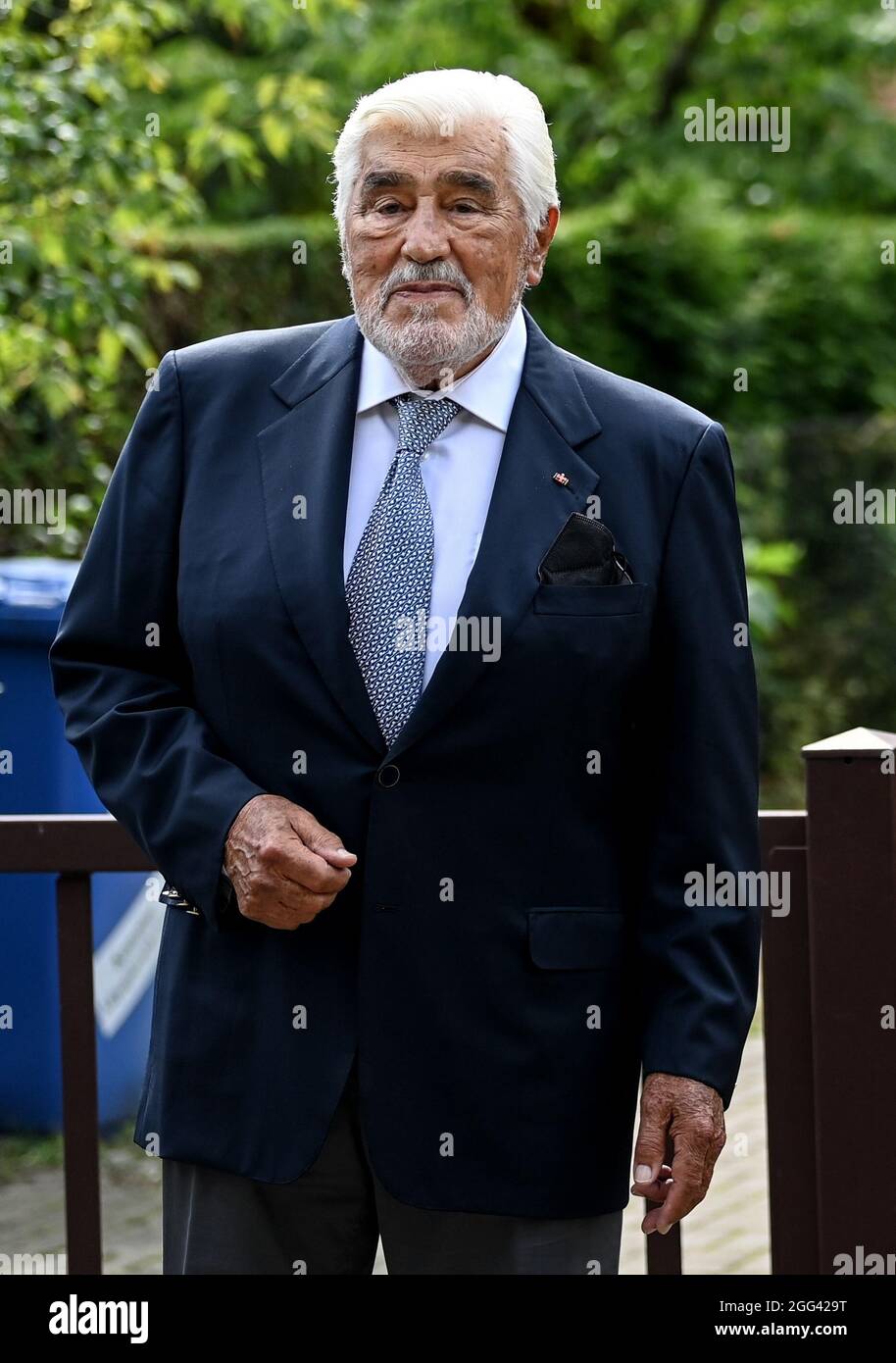 Berlin, Germany. 28th Aug, 2021. Mario Adorf, actor takes part in the ...