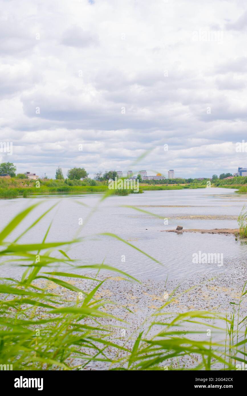 the mouth of the ishim river in kazakhstan Stock Photo - Alamy