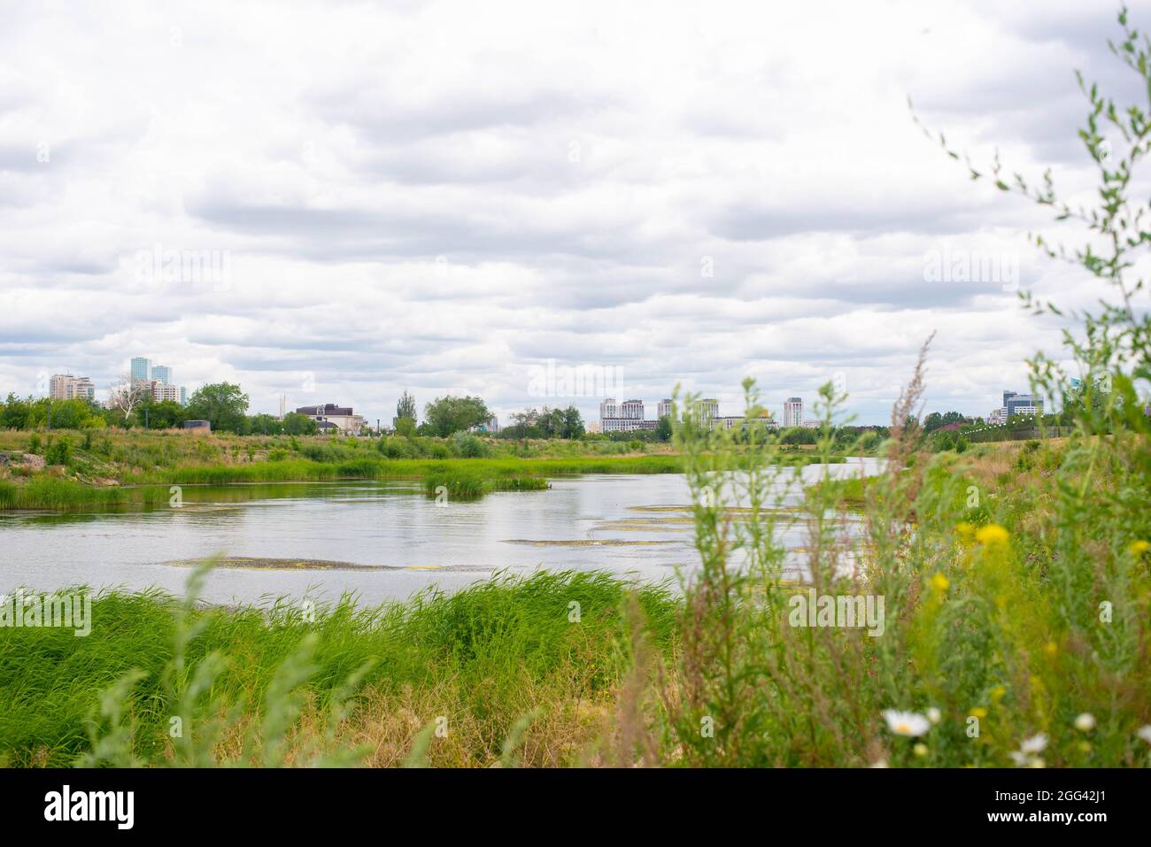 landscape on the ishim river in kazakhstan Stock Photo - Alamy