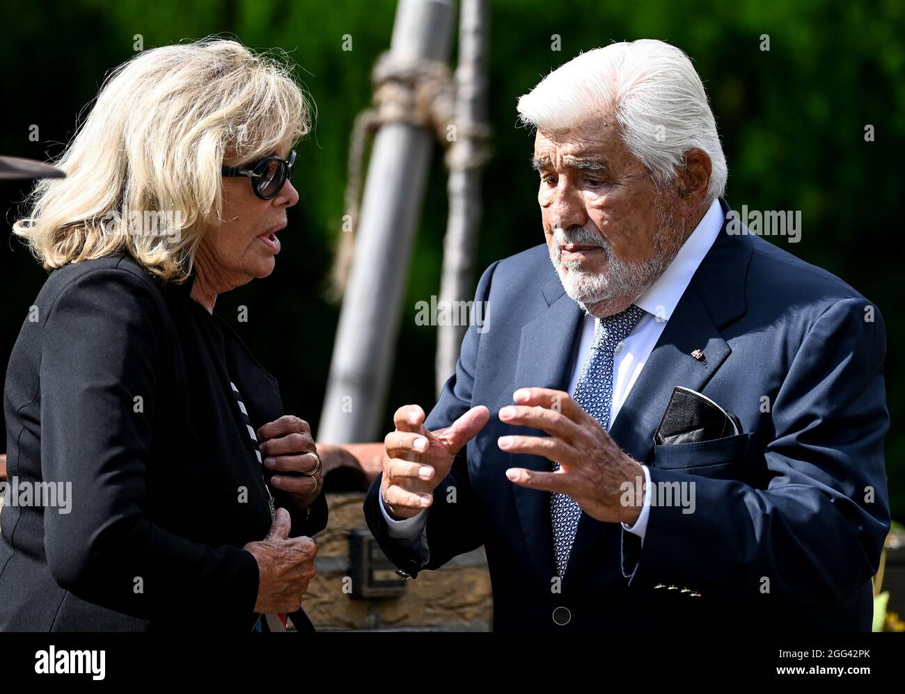 Berlin, Germany. 28th Aug, 2021. Mario Adorf, actor and his wife ...