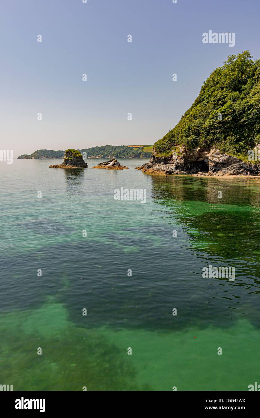 Part of Charlestown Beach with Polmear Island- Charlestown, south ...