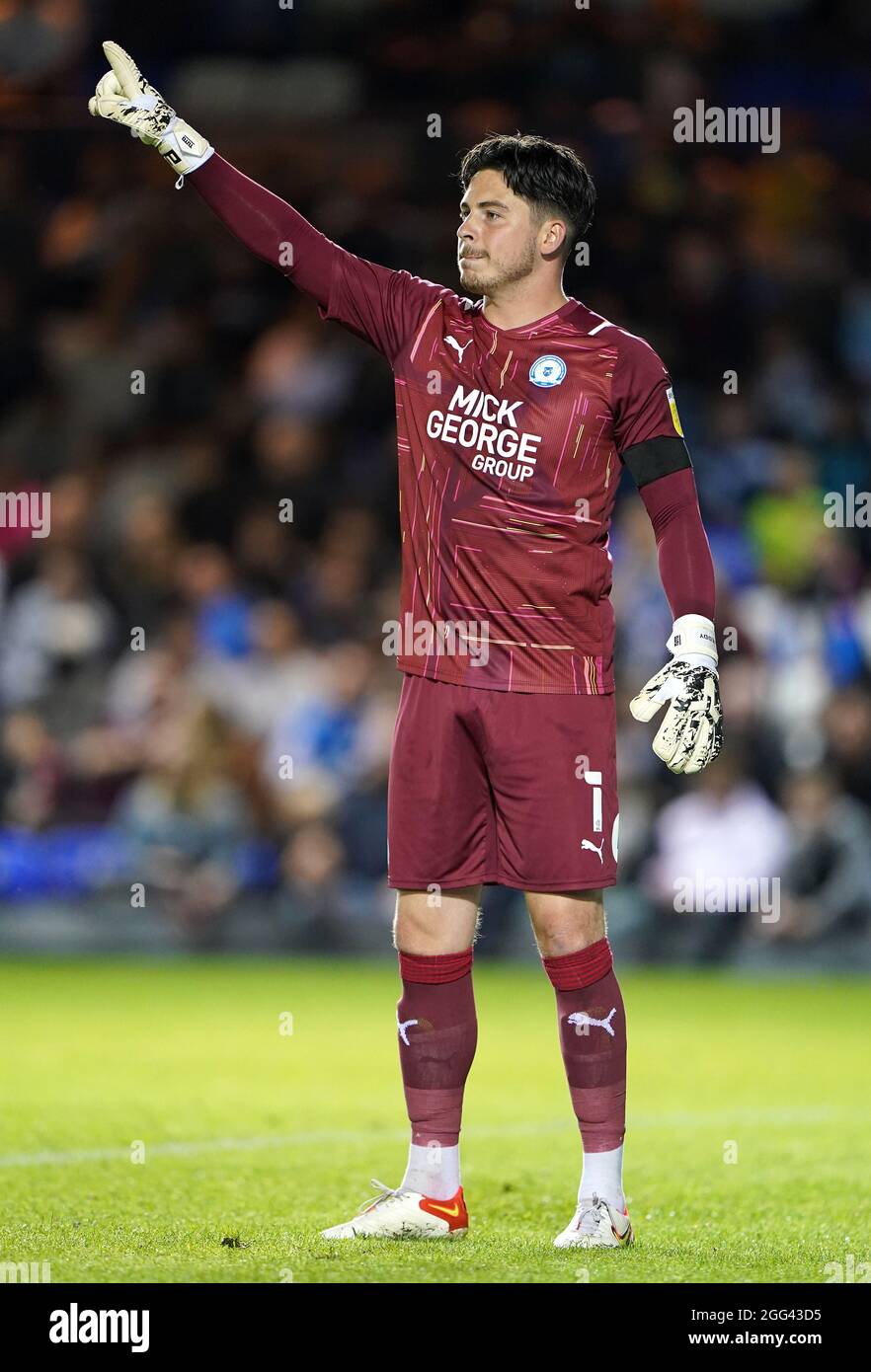Peterborough United goalkeeper Christy Pym in action during the Sky Bet ...