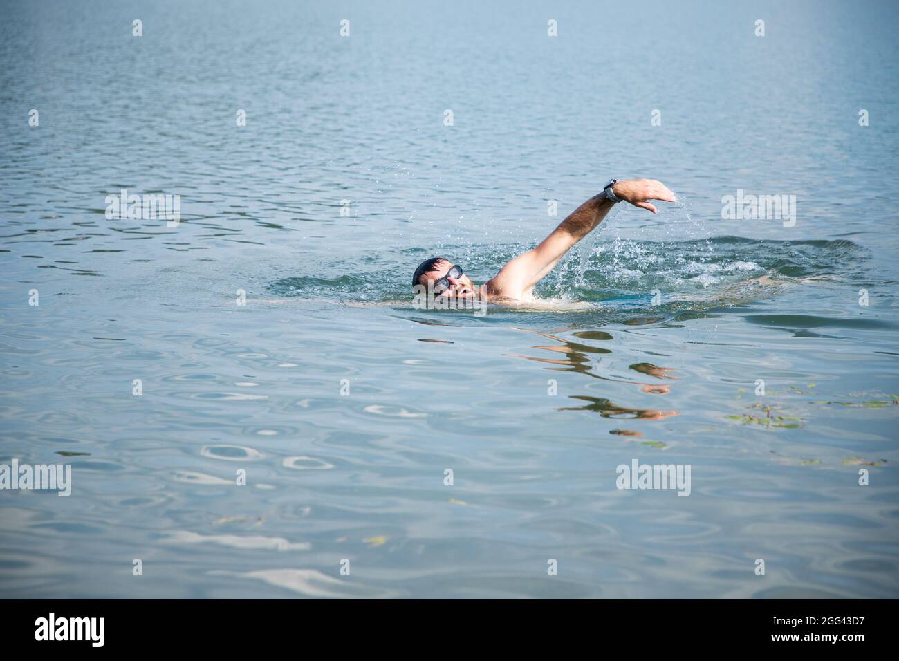 Male open water swimmer hi-res stock photography and images - Alamy