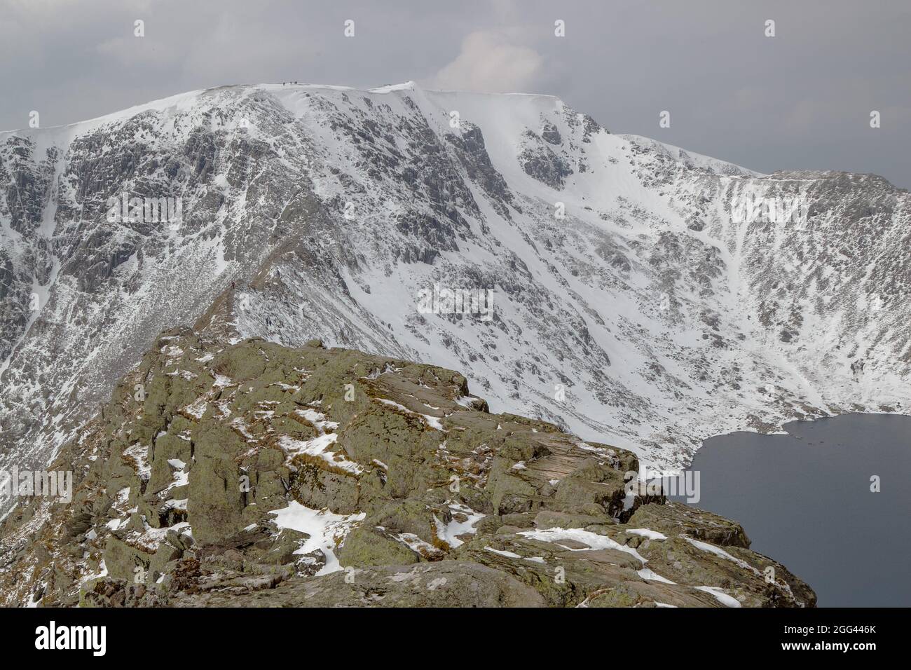 Striding Edge on Helvellyn, one of the most famous ridges in the Lake ...