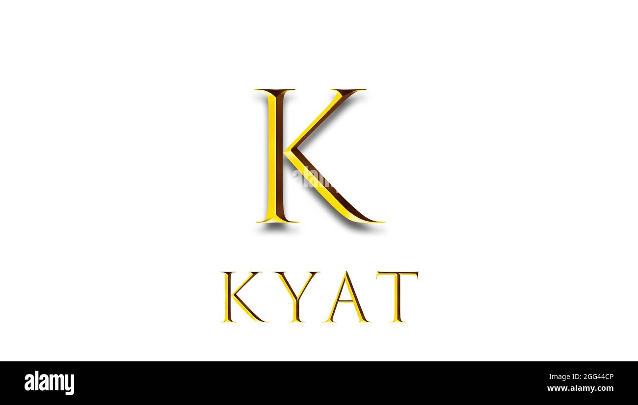 Myanmar Kyats symbol illustration isolated on a white background Stock ...