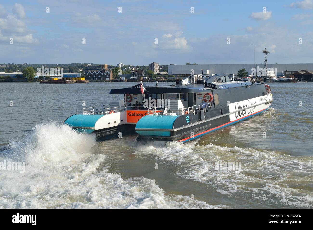 Uber Boat by Thames Clipper river bus service vessel Galaxy Clipper ...