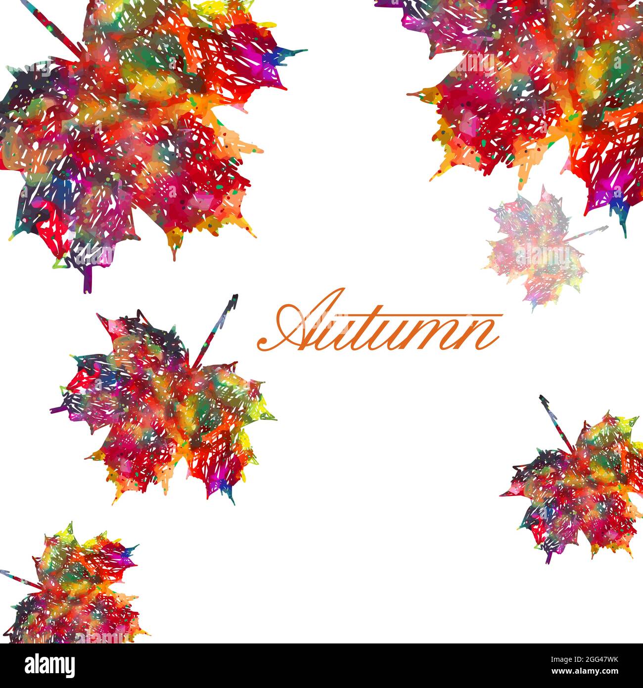 Abstraction of autumn leaves. Vector Stock Vector Image & Art - Alamy