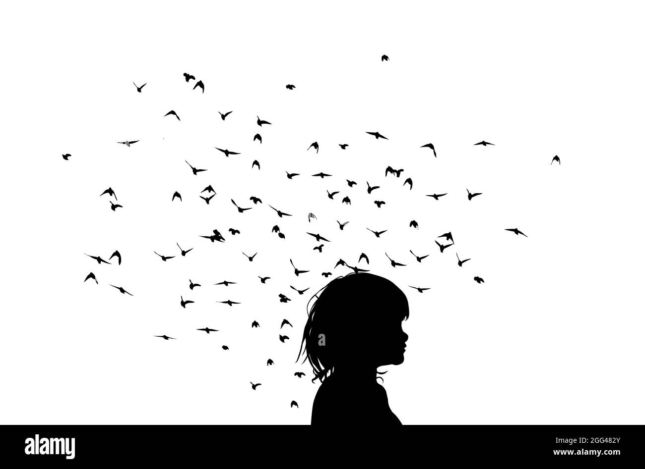 Depression girls Black and White Stock Photos & Images - Alamy