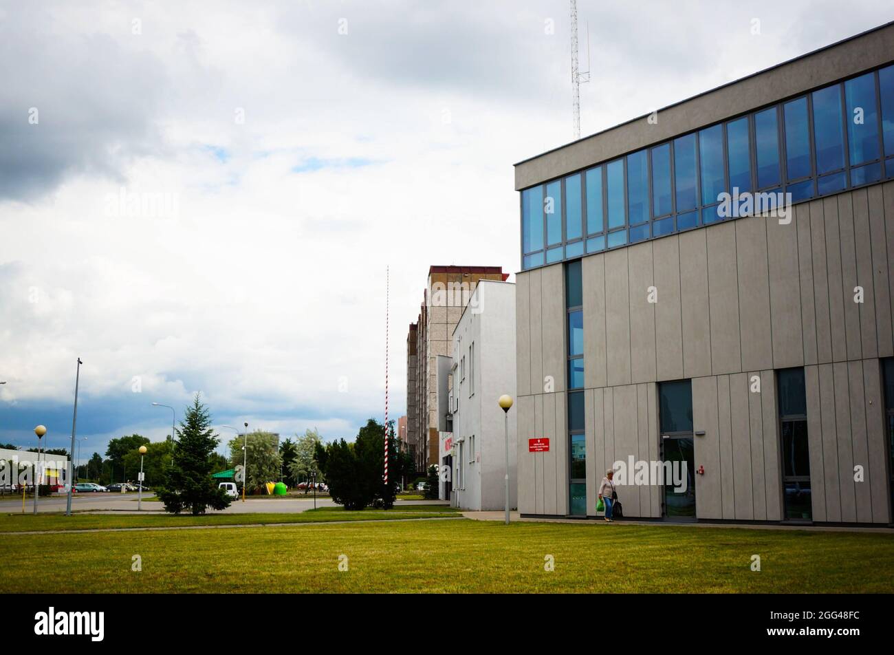 POZNAN, POLAND - Oct 24, 2015: The exterior of a fire department on a ...