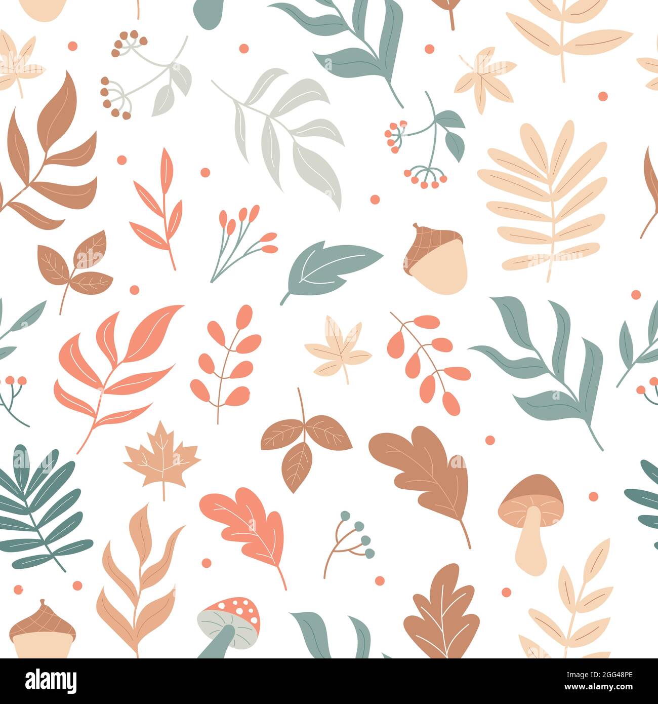 Autumn elements seamless pattern. Endless pattern for packaging, design ...