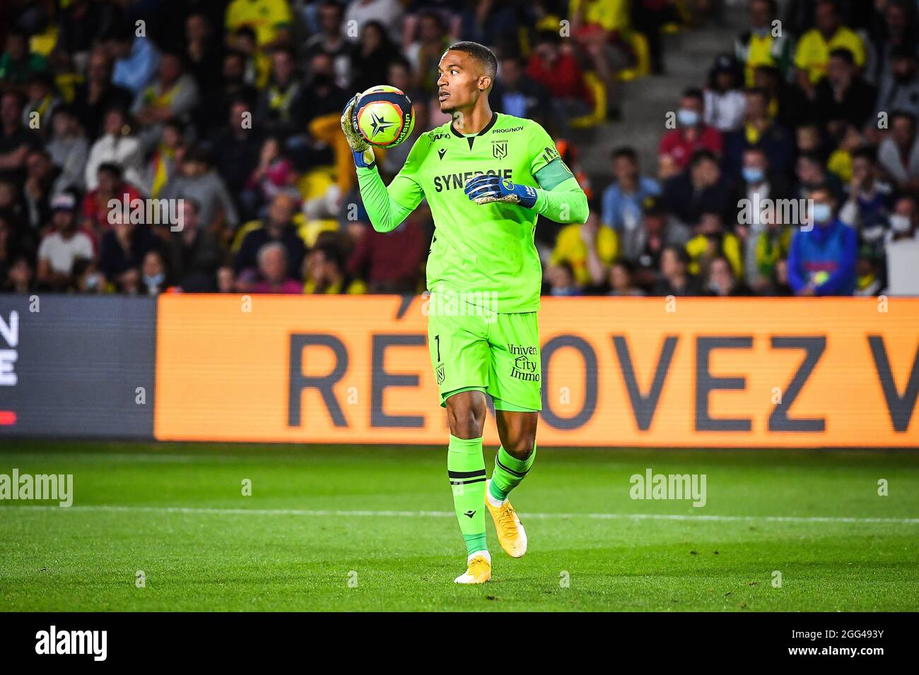 Nantes, France, France. 27th Aug, 2021. Alban LAFONT of Nantes during ...