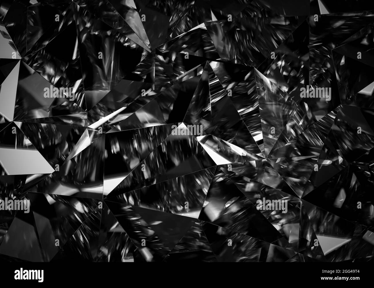 Beautiful 3D Rendered Shiny Diamond in Brilliant Cut on Black ...