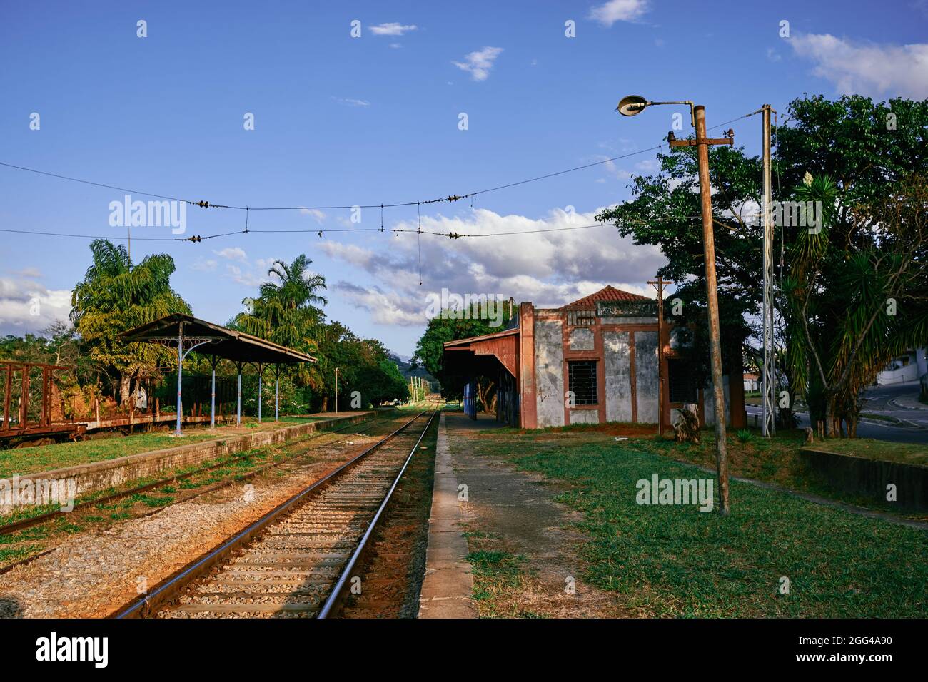 Old and abandoned railway in the city of Vinhedo, Sao Paulo - Brazil ...