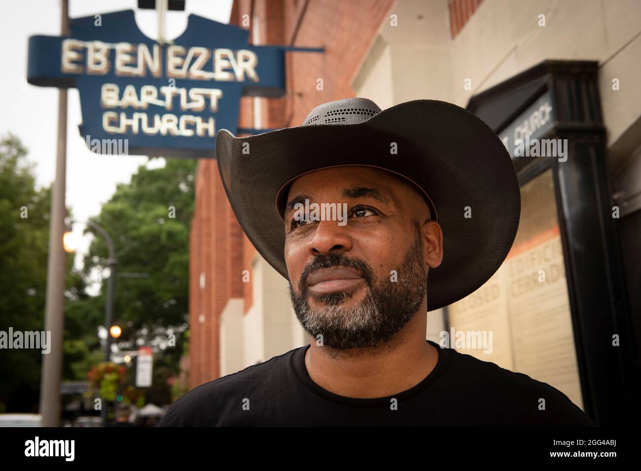 Atlanta, Georgia, USA. 28th Aug, 2021. Marcus Flowers, an U.S. Army ...
