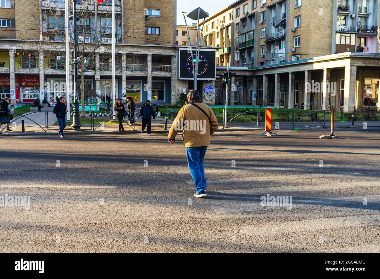 Pedestrian crossing in bucharest hi-res stock photography and images ...