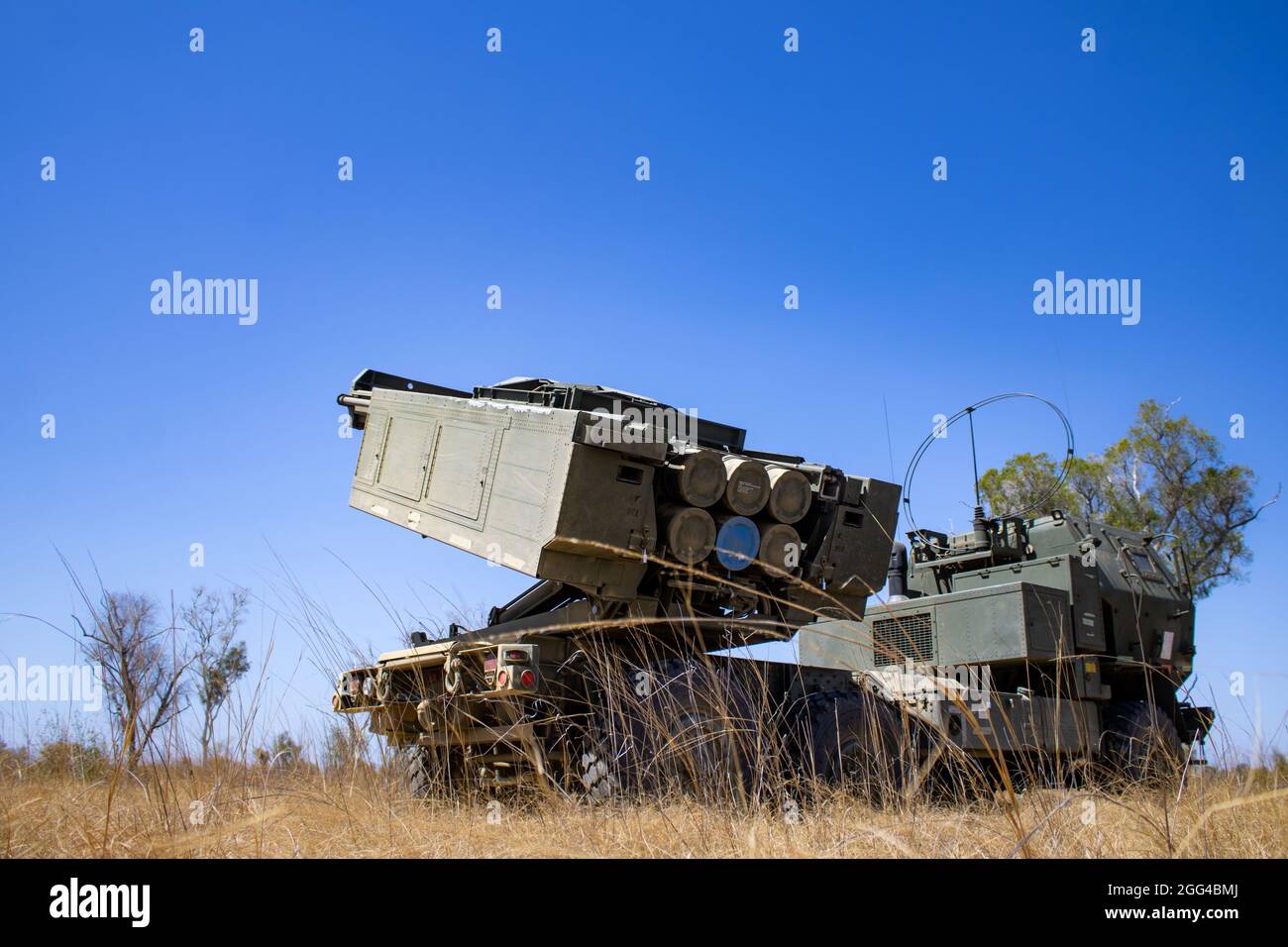 A High Mobility Artillery Rocket System assigned to Marine Rotational ...