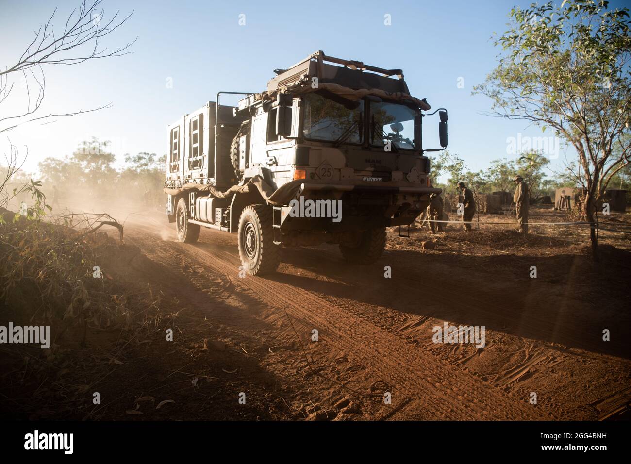 A MAN 40M truck with Australian Army 1 Combat Support Service Battalion ...