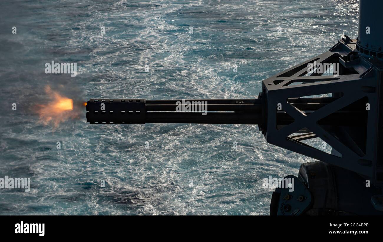 PACIFIC OCEAN (August 27, 2021) A Phalanx Close-In Weapons System (CIWS ...
