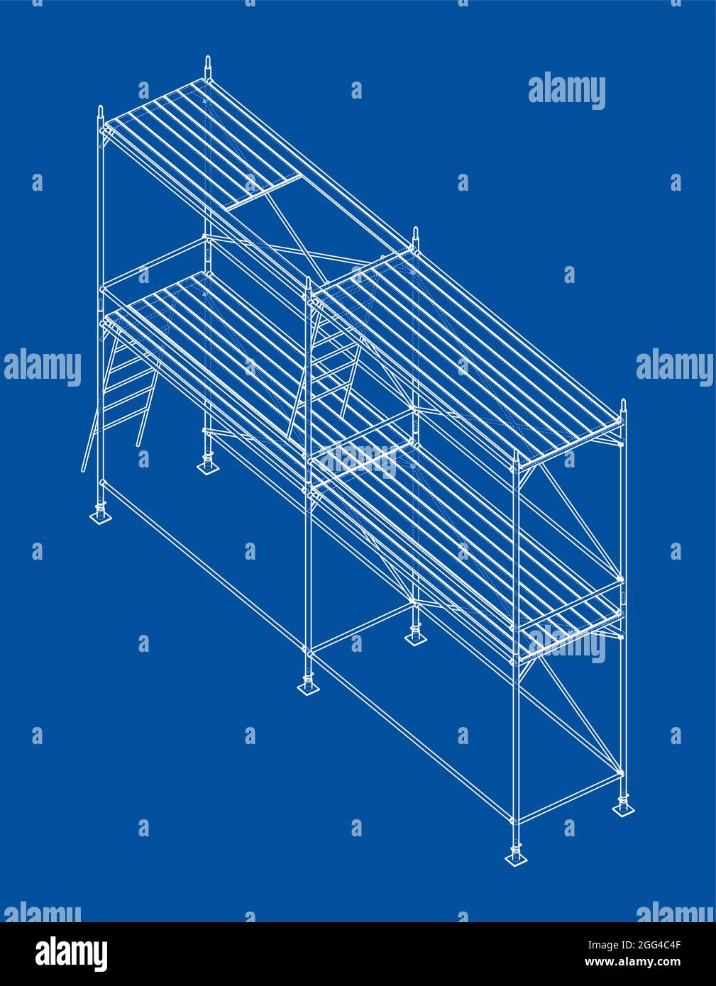 Prefabricated Scaffolding Orthography Vector Stock Vector Image And Art Alamy