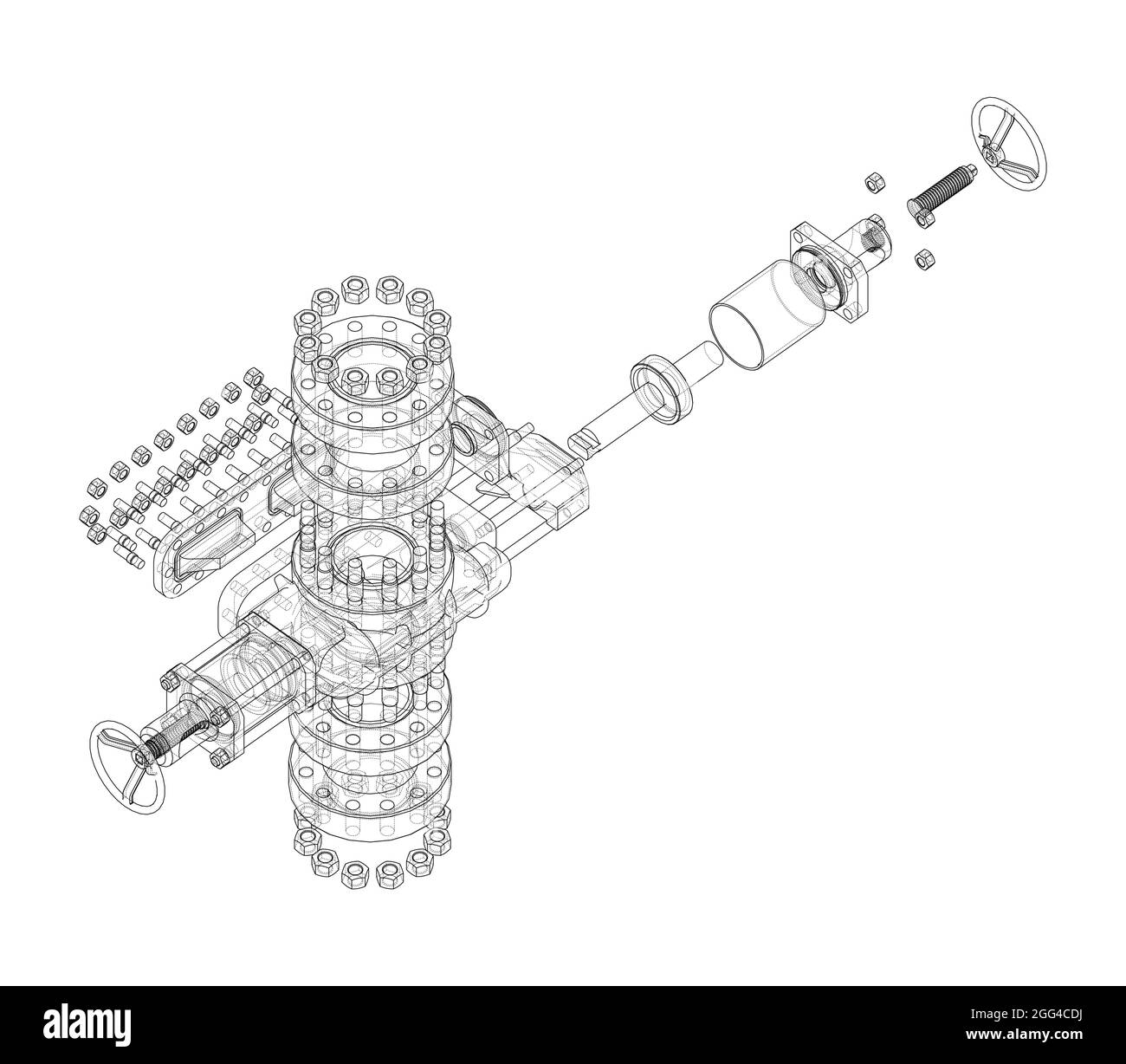 Blowout preventer. Vector rendering of 3d Stock Vector Image & Art - Alamy