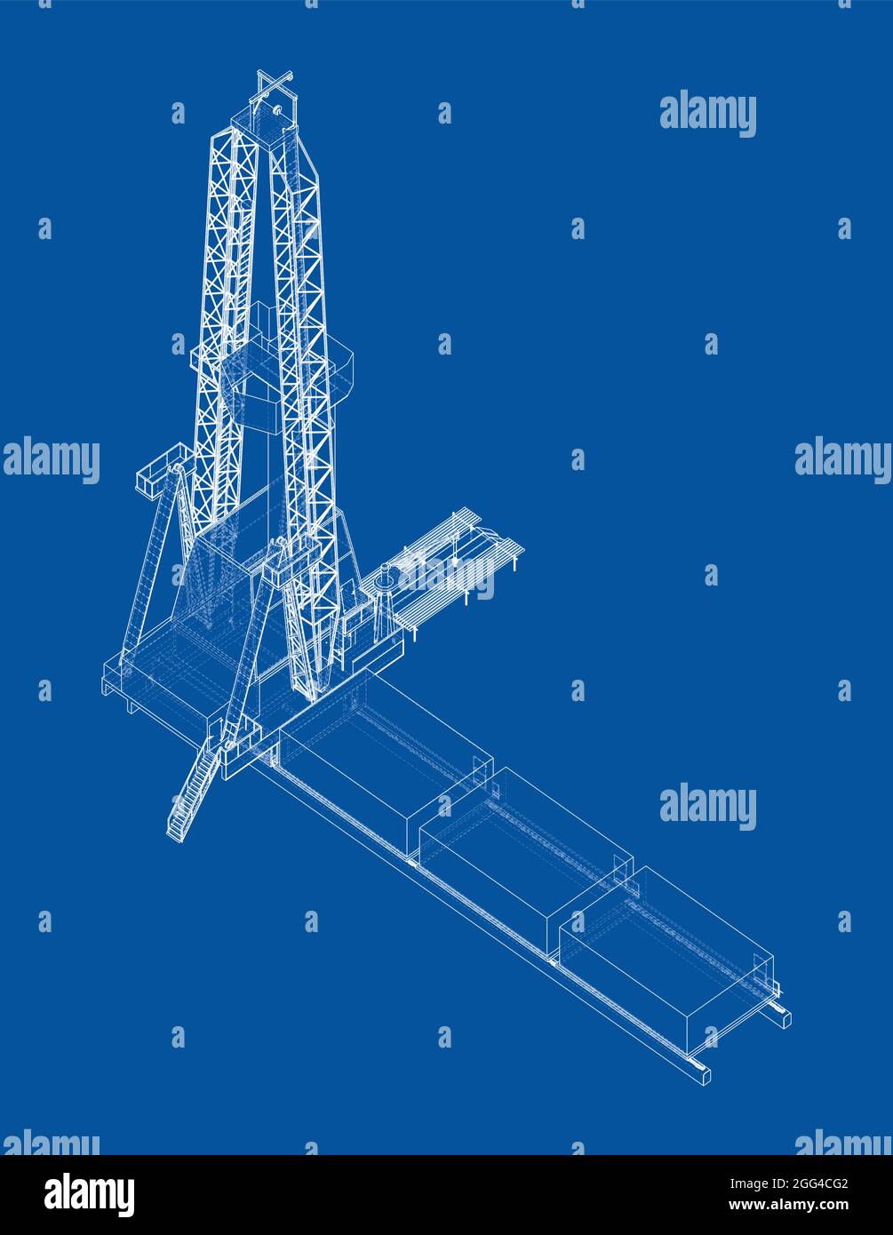 Oil rig. Orthography vector Stock Vector Image & Art - Alamy