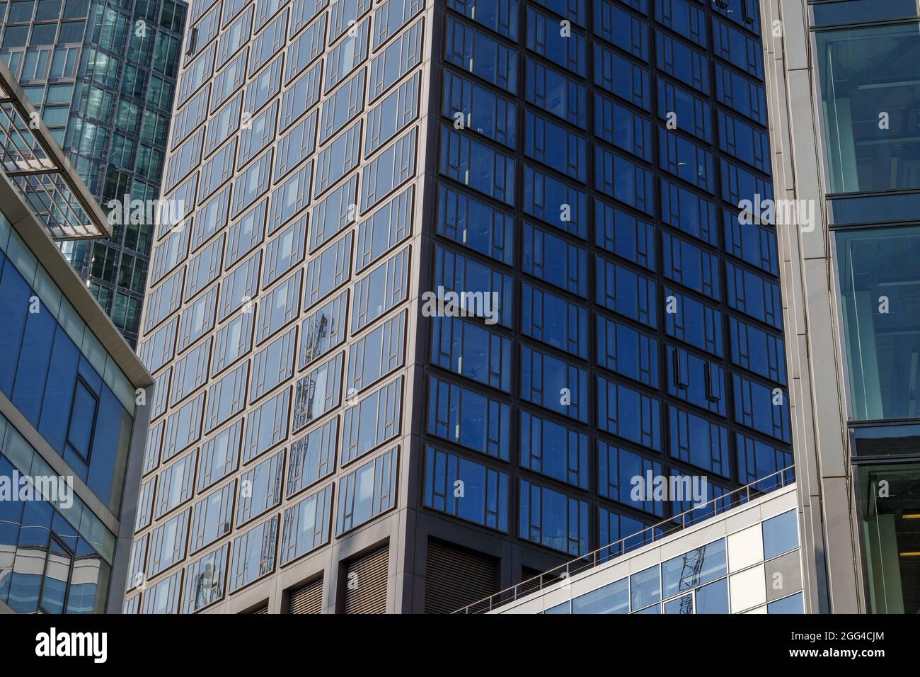 Exterior architectural detail modern facade of High-rise office ...