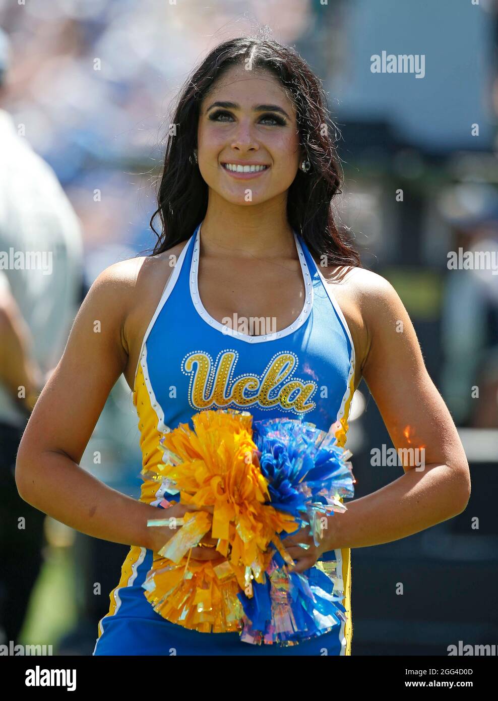 August 28, 2021 UCLA Bruins cheerleader in action during the NCAA ...