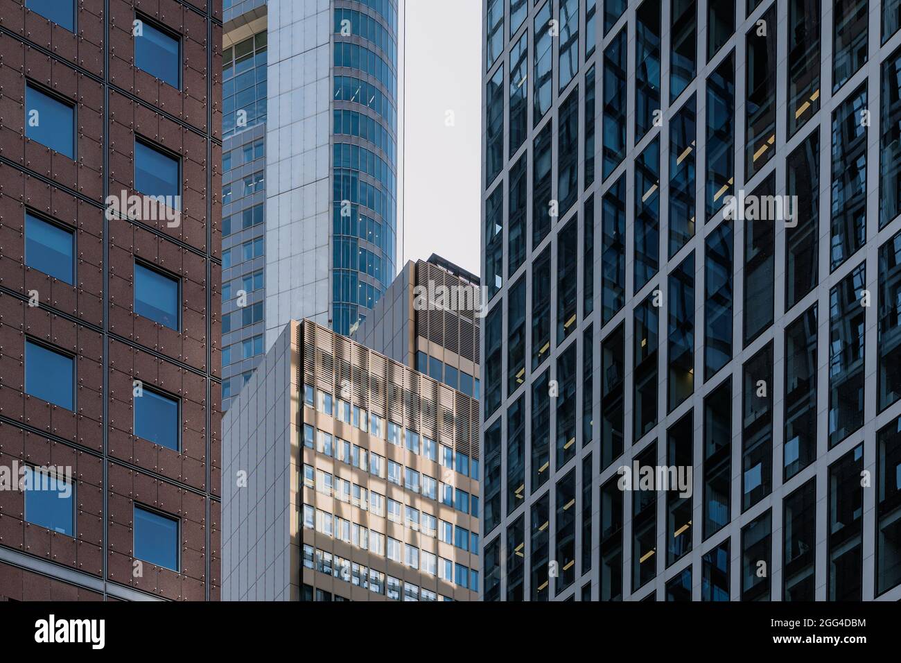Exterior architectural detail modern facade of High-rise office ...
