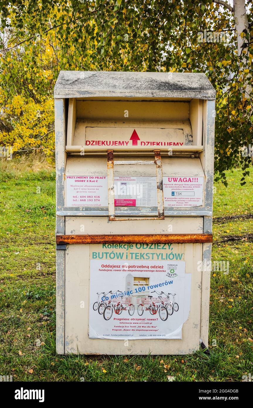 Collecting used clothing hi-res stock photography and images - Alamy