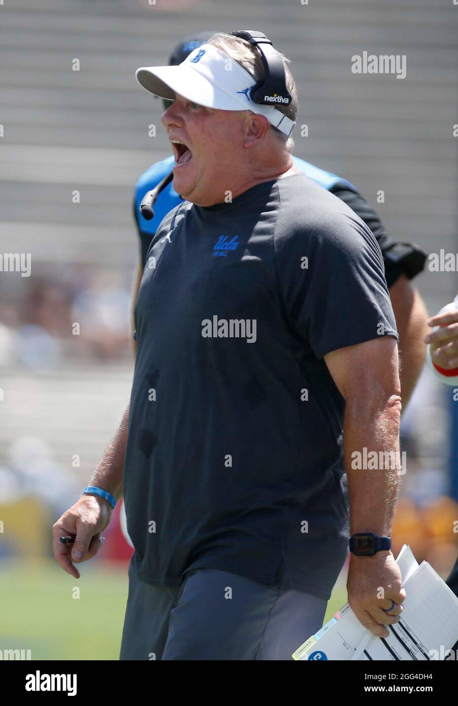 August 28, 2021 UCLA Bruins head coach Chip Kelly in action during the ...