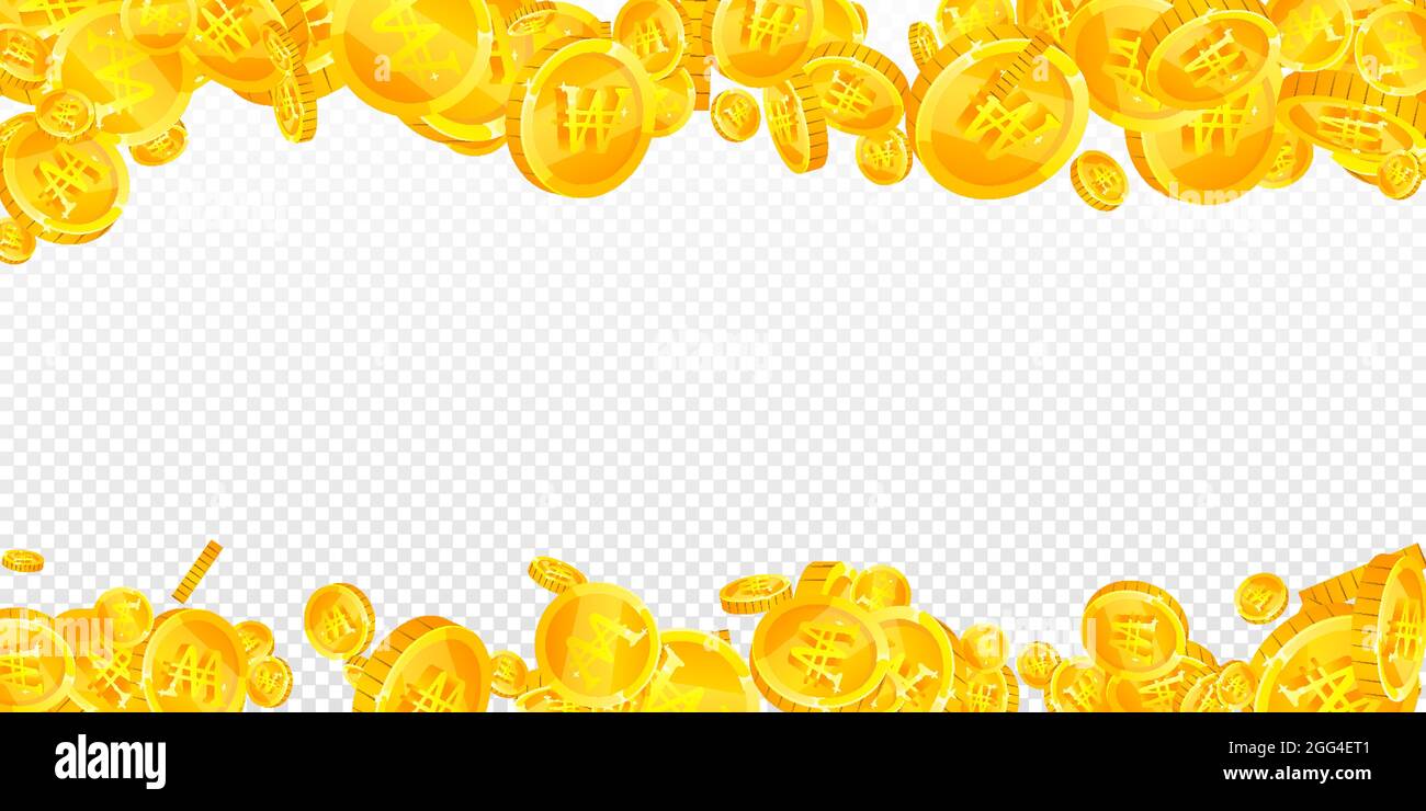 Falling Coins Clipart Border