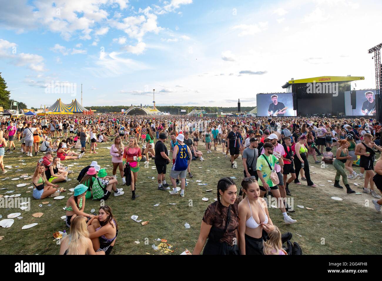 Leeds , UK. 28 Aug 2021,Large scale crowds during Leeds Festival ...