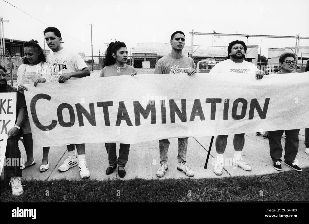 Austin Texas USA,1992: Hispanic residents protest against leaky ...