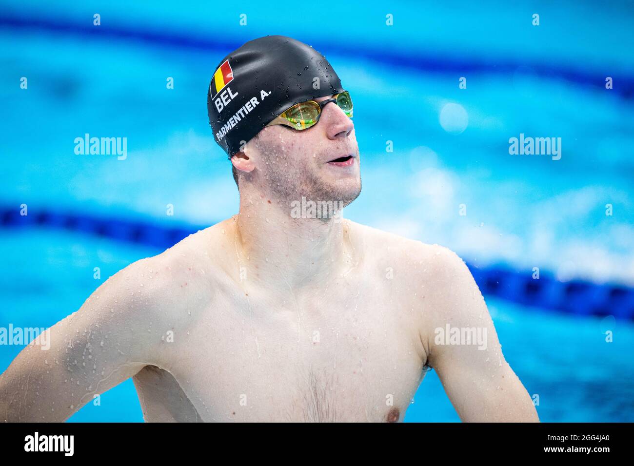 Paralympic swimmer Aymeric Parmentier pictured after the heats of the ...