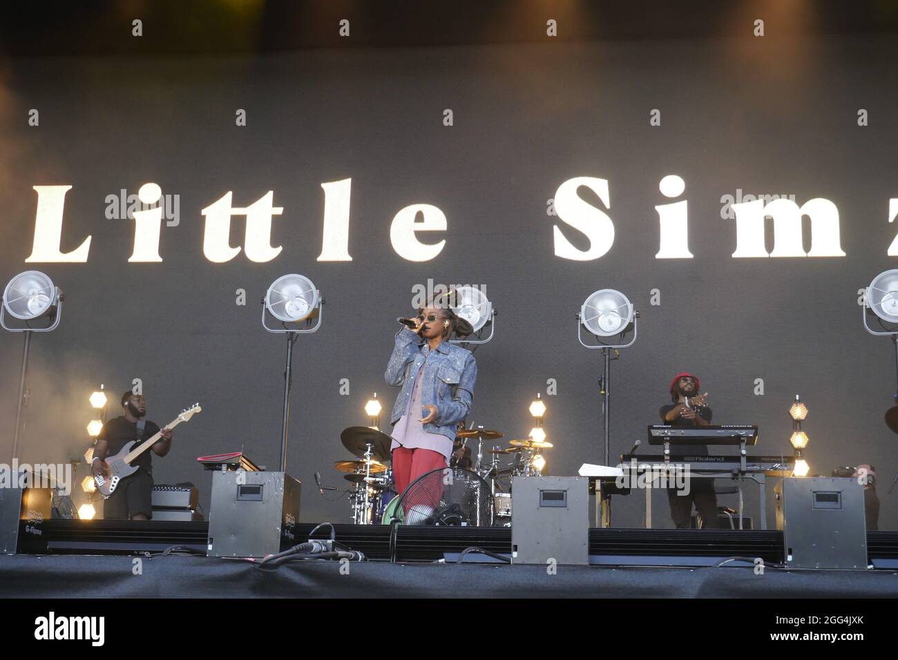 London UK 28th August, 2021. Little Simz performing live on stage at ...
