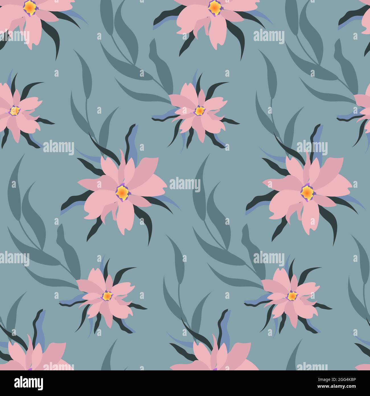 Magnolia flower pattern hi-res stock photography and images - Alamy