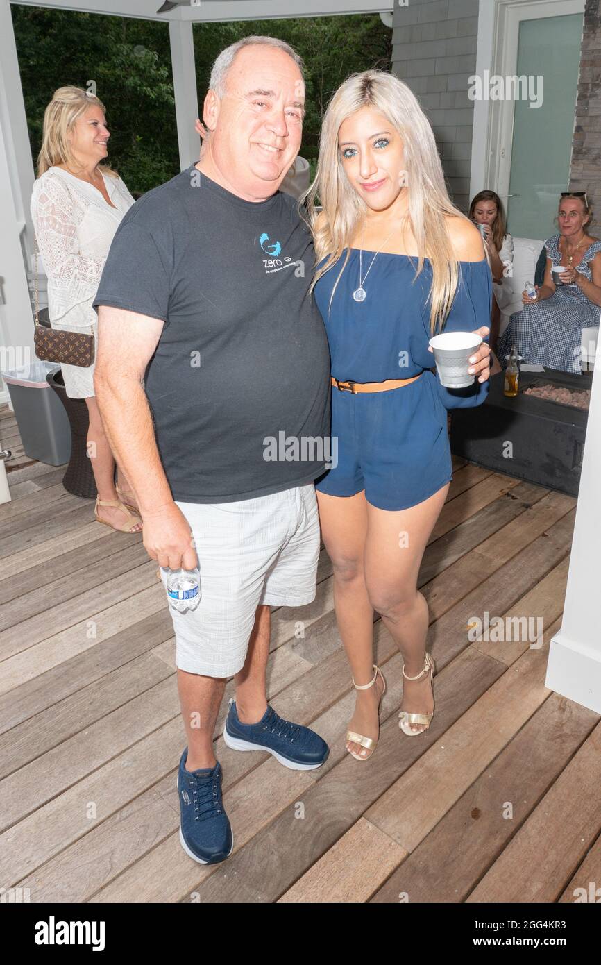 Zero G CEO Matt Gohd and Gabrielle Avizeid attend Zero G Hamptons End ...