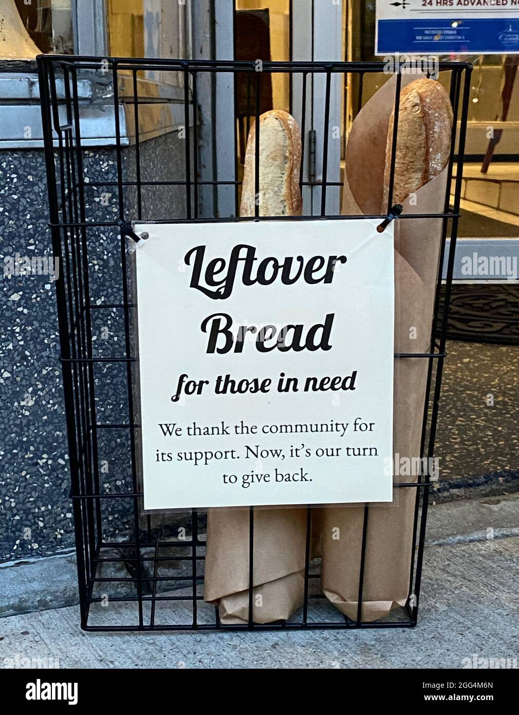 Patisserie Coralie leaves out leftover bread for those in need, as a ...