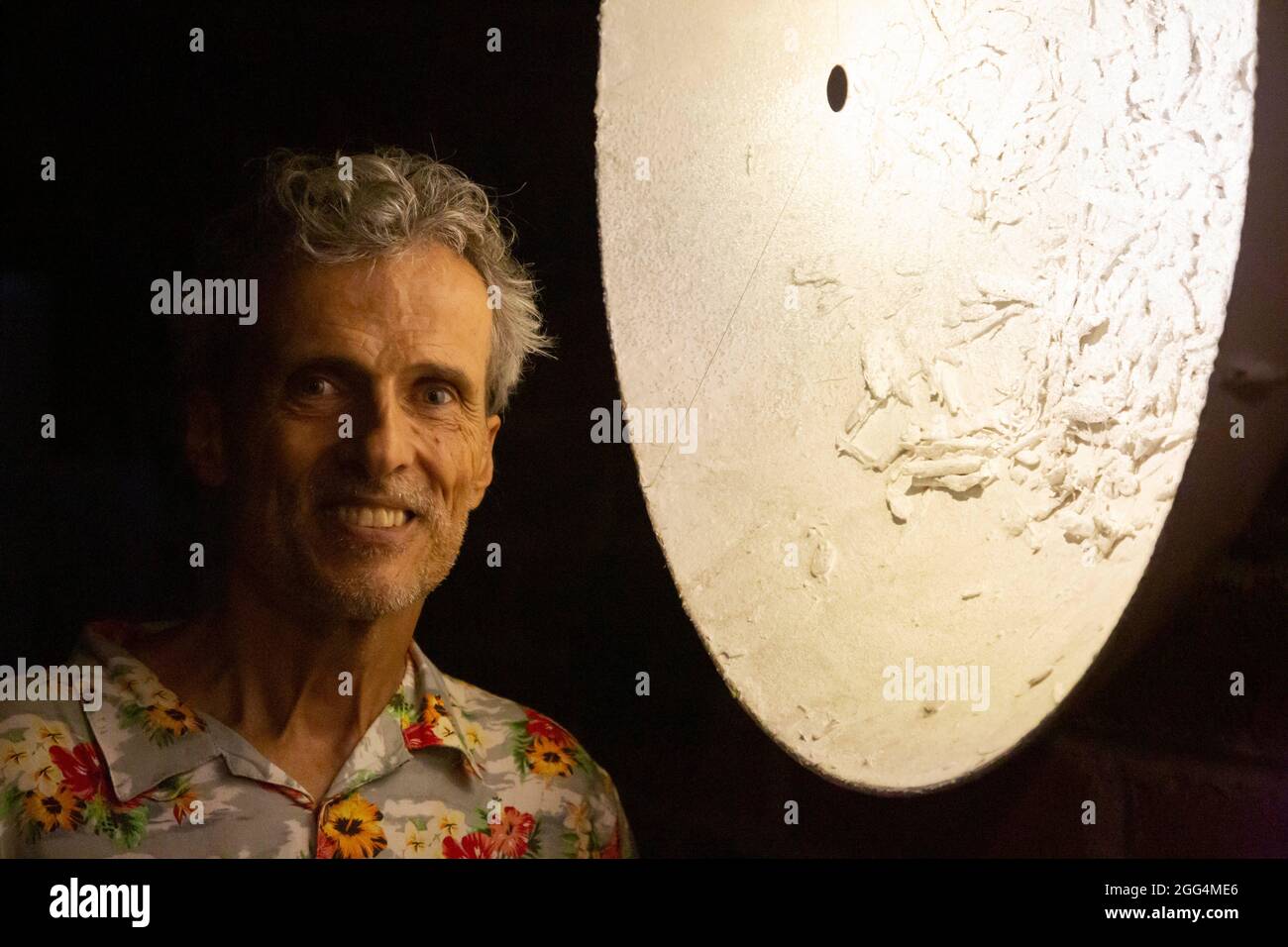 Tubac, Arizona, USA. 10th July, 2021. Artist Arjen van den Eerenbeemt ...