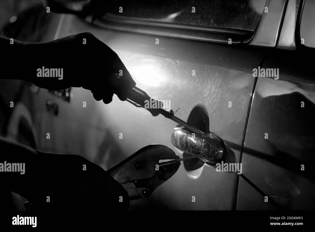 Police car on parking Black and White Stock Photos & Images - Alamy