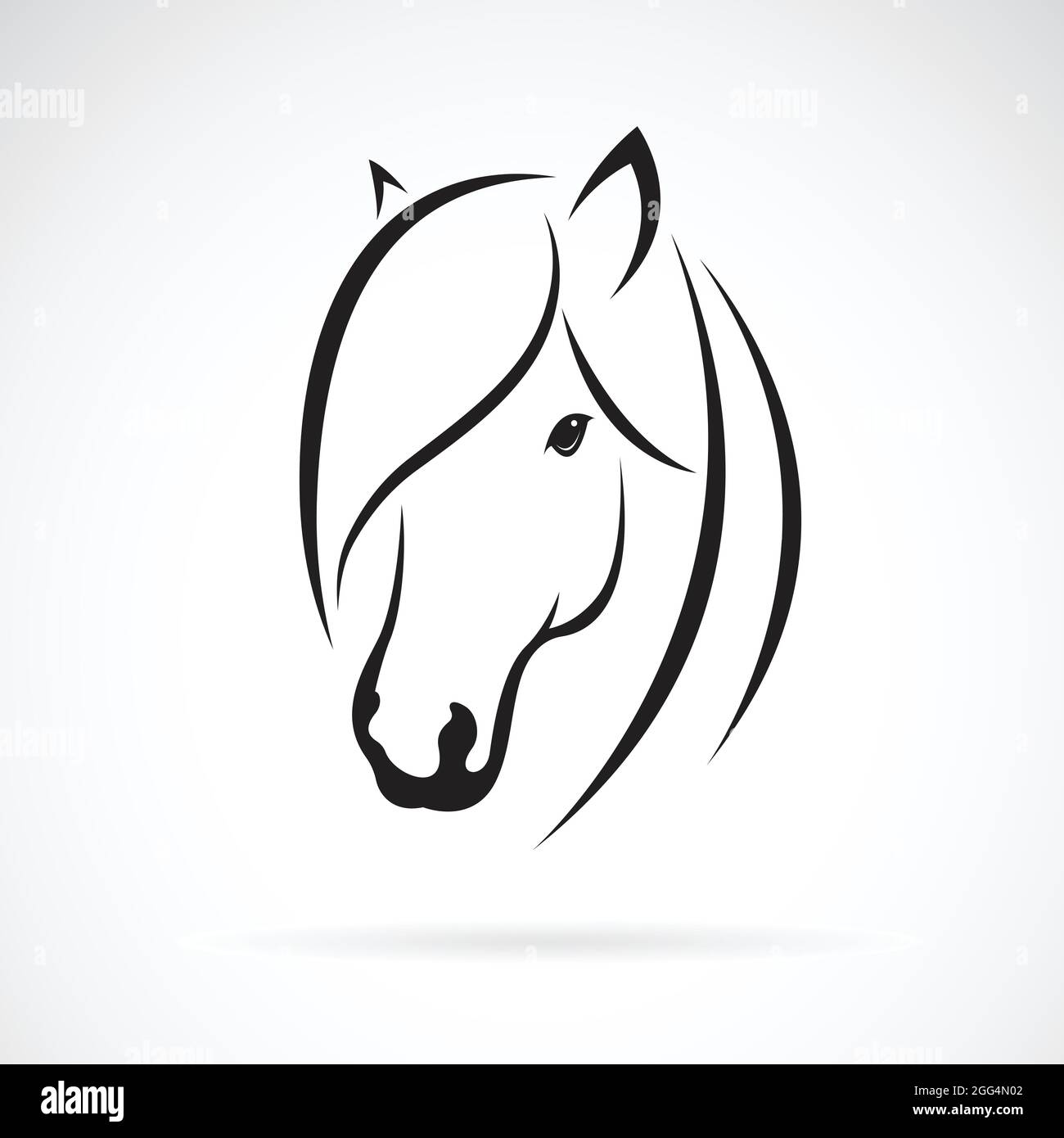 Vector of horse head design on white background. Animal. Horse symbol ...
